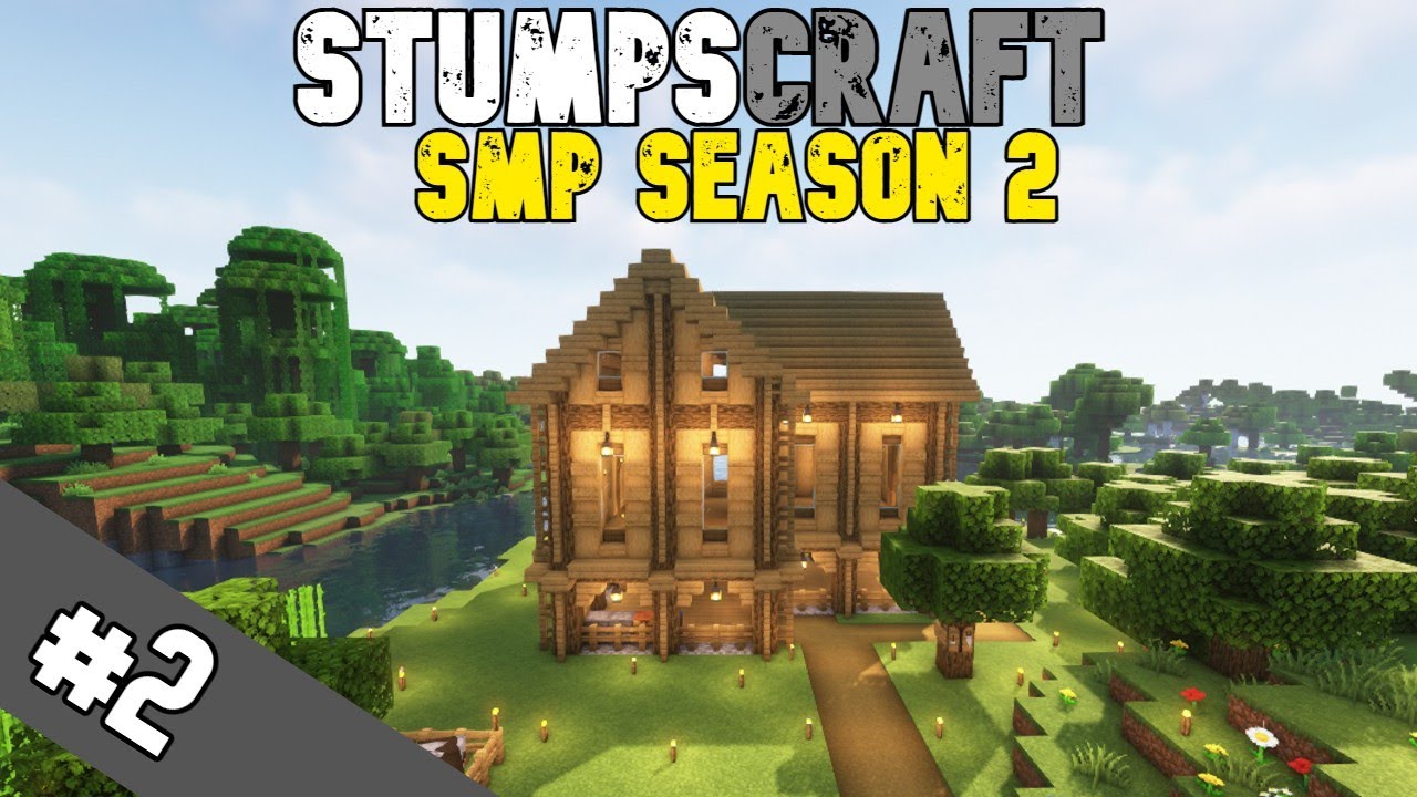 I built a Starter House! | Stumpscraft Smp Ep.2 - YouTube