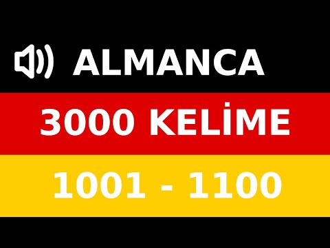 Almanca 3000 Kelime 1001-1100