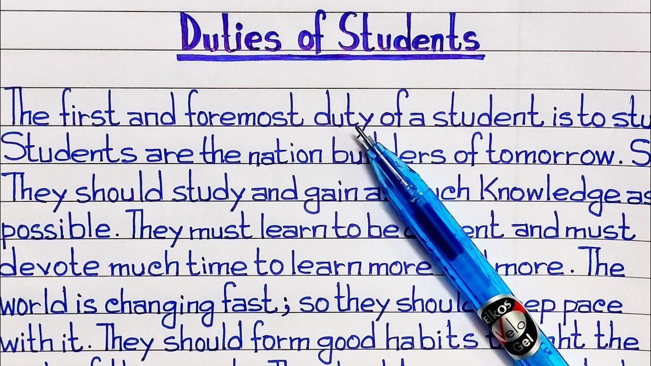 Duties Of Students|Essay Writing|Paragraph Writing|Improve Your ...