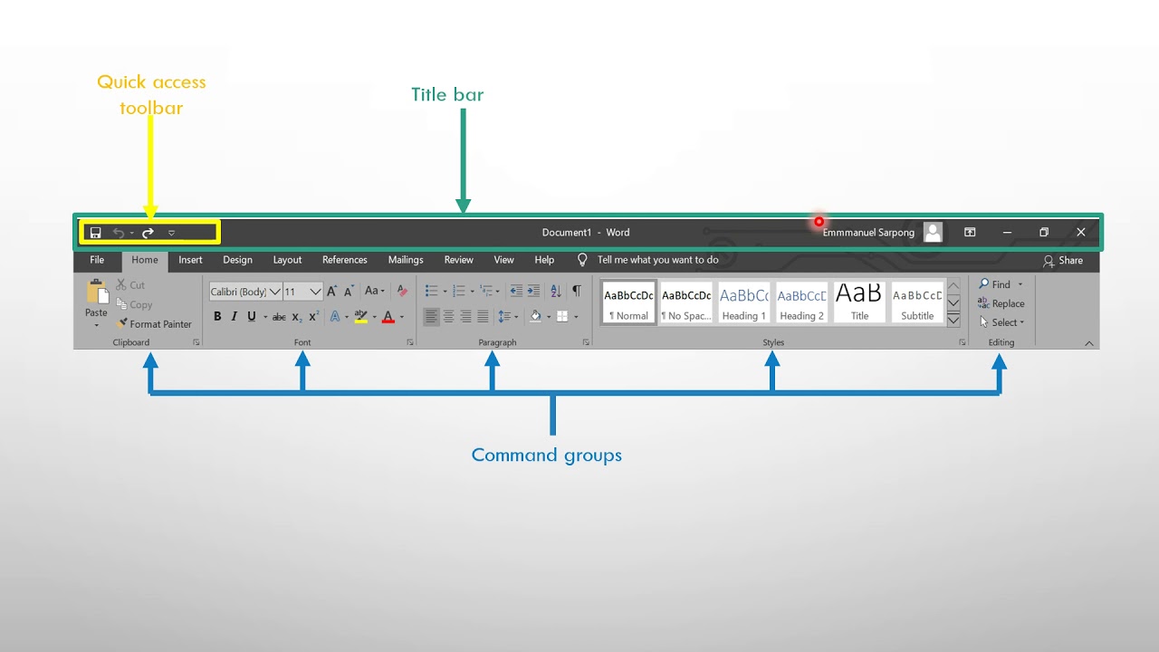 LESSON 2: Features of a Word Document. - YouTube