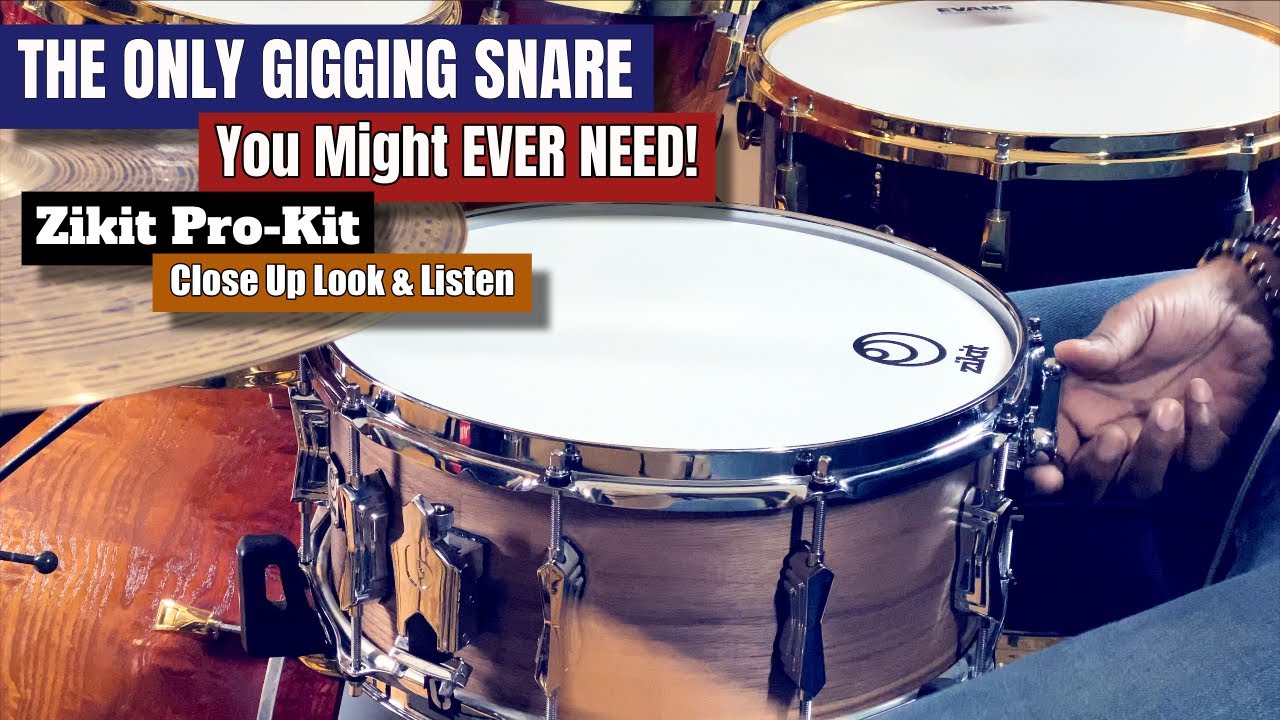 Zikit Pro-Kit 🥁 -The Only Gigging Snare You Might Ever Need!! (Close Up ...