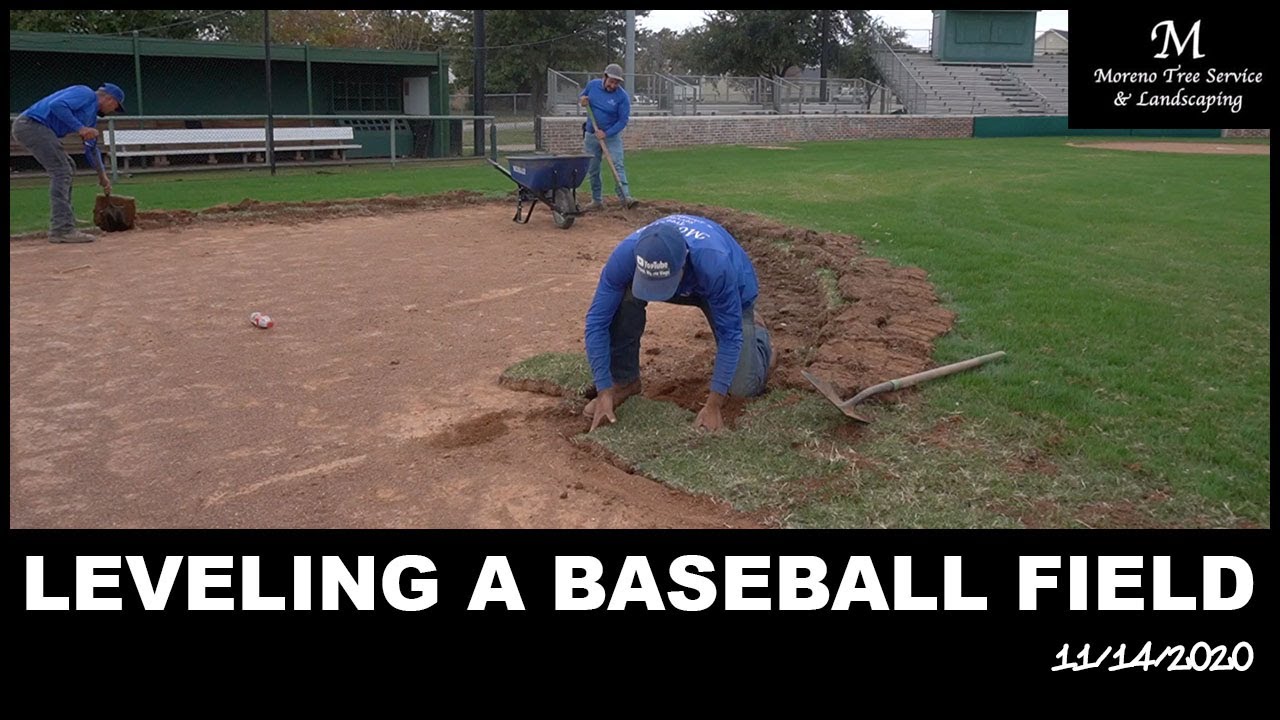 Day in the life of a landscaper : 11/14/2020 "Leveling a Baseball Field ...