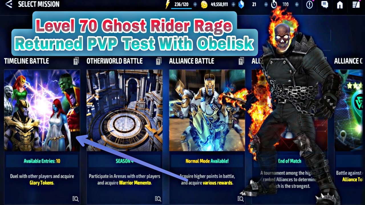 Level 70 Ghost Rider Rage Returned Uniform PVP Test With Obelisk ...