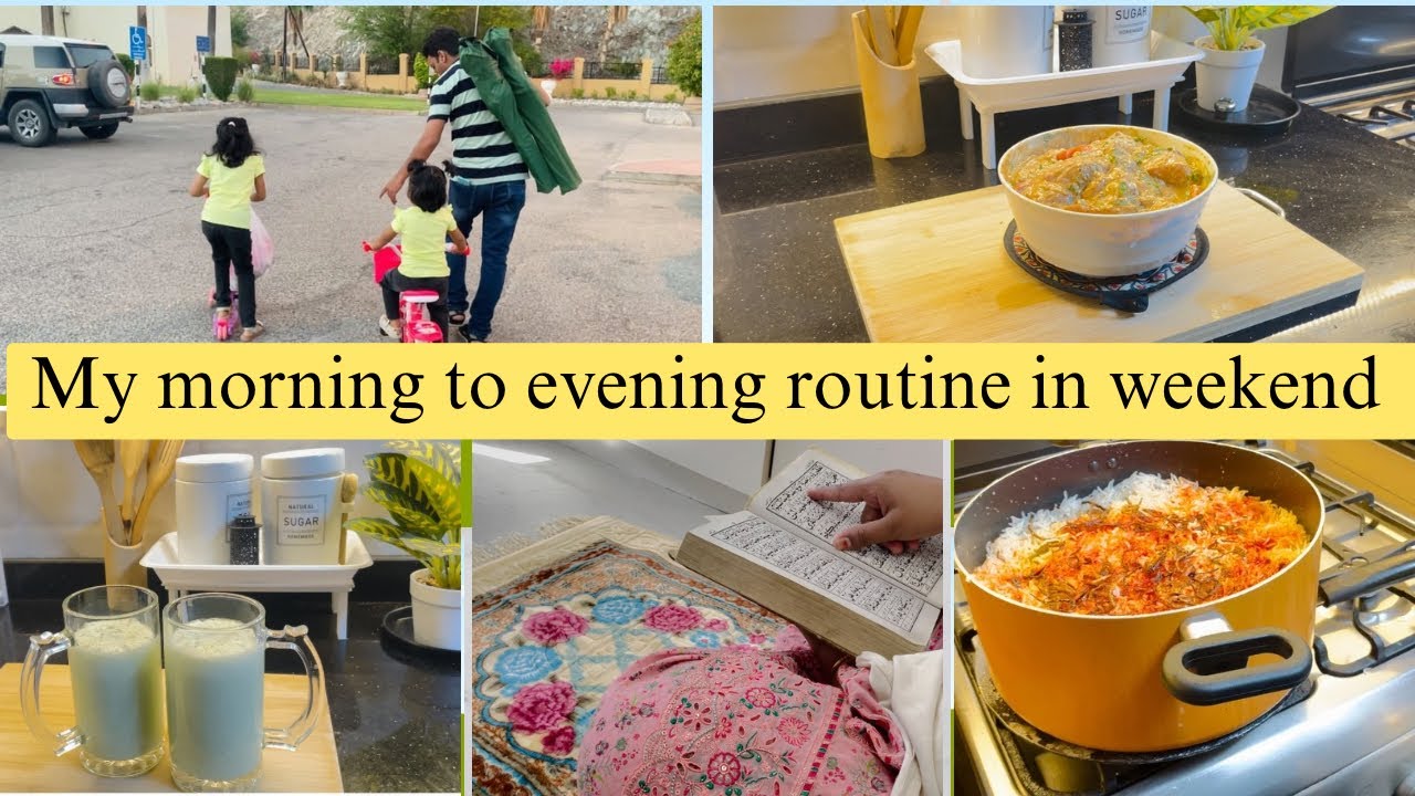 My morning to evening routine in weekend ||kids activities||chicken ...
