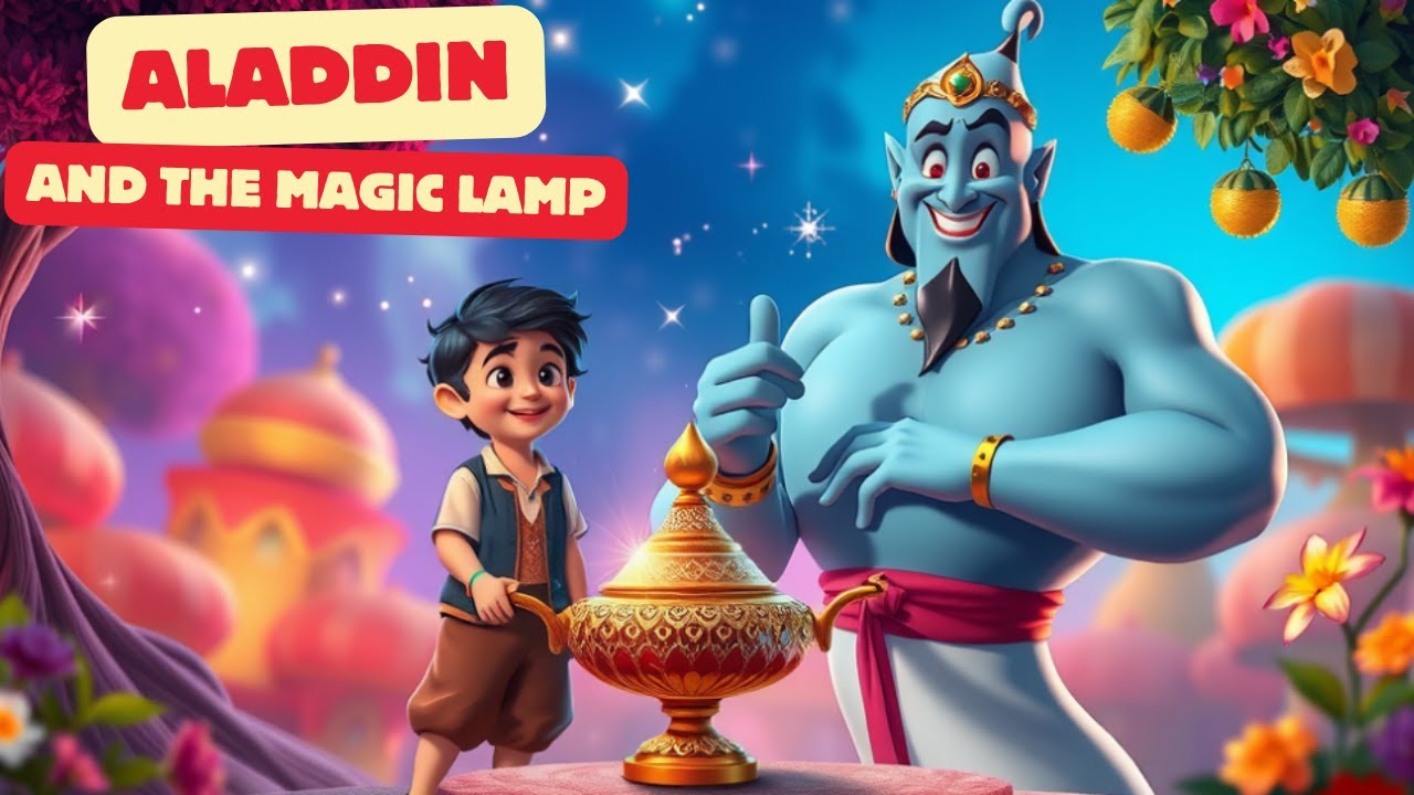 Aladdin and the Magic Lamp | Funny Fairy Tale for Kids | Simple Stories ...