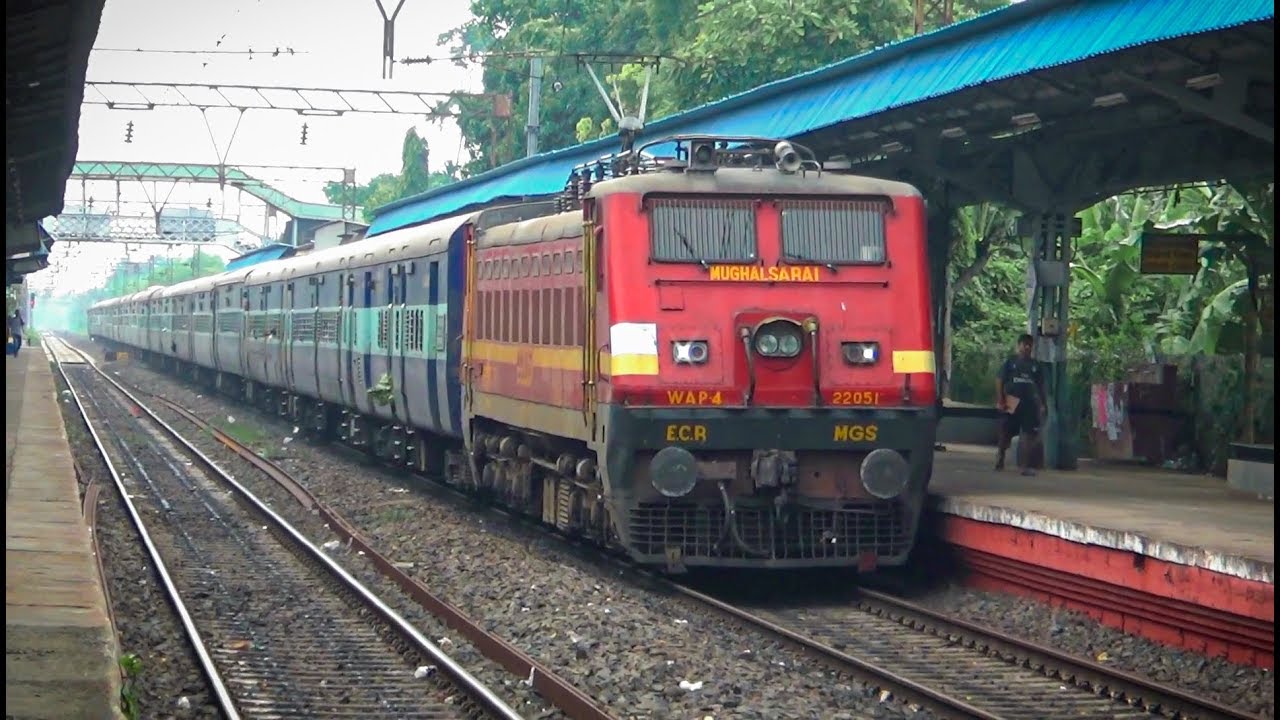 Late running DOON EXPRESS hauled by MGS WAP 4 | INDIAN RAILWAYS - YouTube
