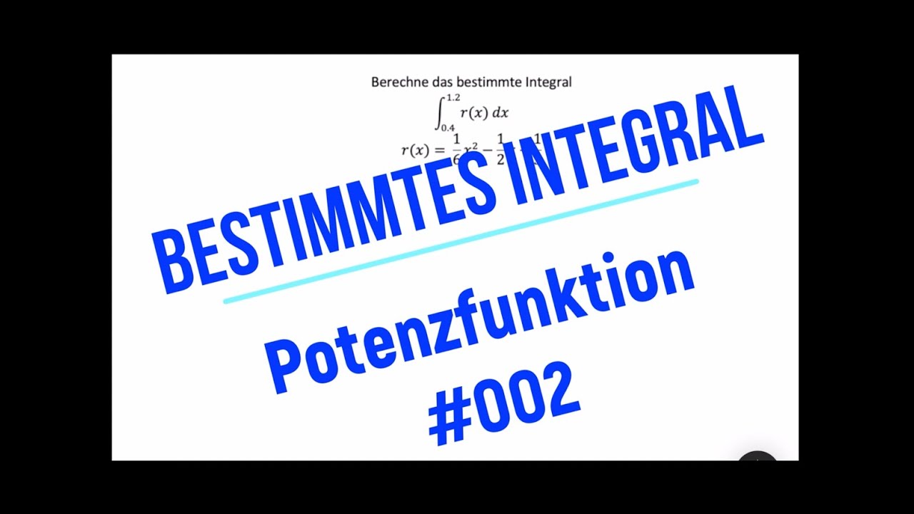 Bestimmtes Integral - Aufleiten - Integrieren - Stammfunktion ...