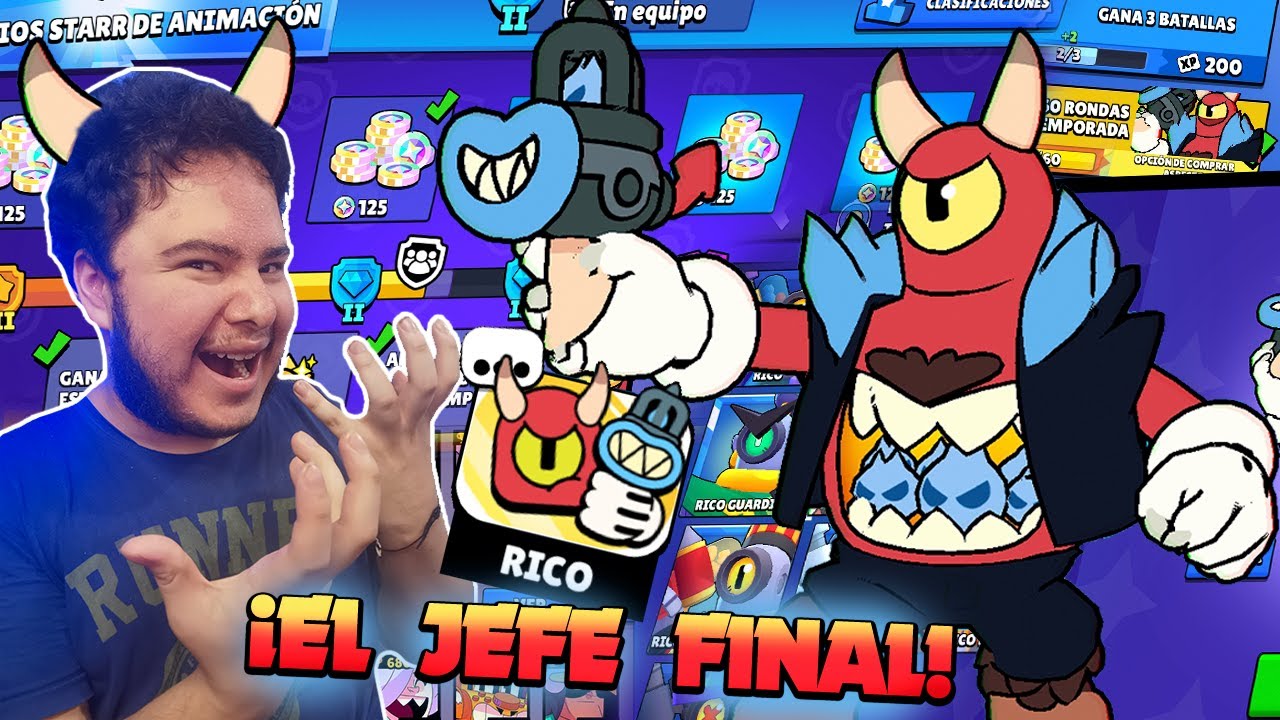¡NO HAY TAZA O BRAWLER QUE SE ENTROMETA! 😈| RICO JEFE FINAL SKIN ...