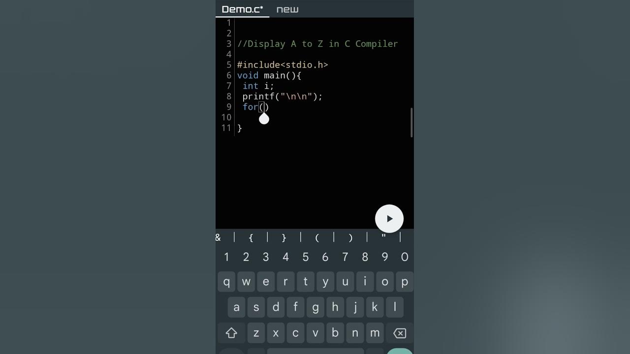 Print A To Z Character In C Program Cprogramming Computer Cprogrammingvideo Knowleage Youtube
