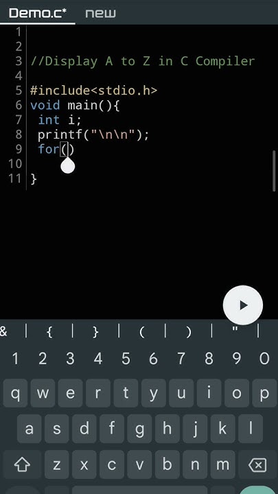 Print A To Z Character In C Program Cprogramming Computer Cprogrammingvideo Knowleage Youtube