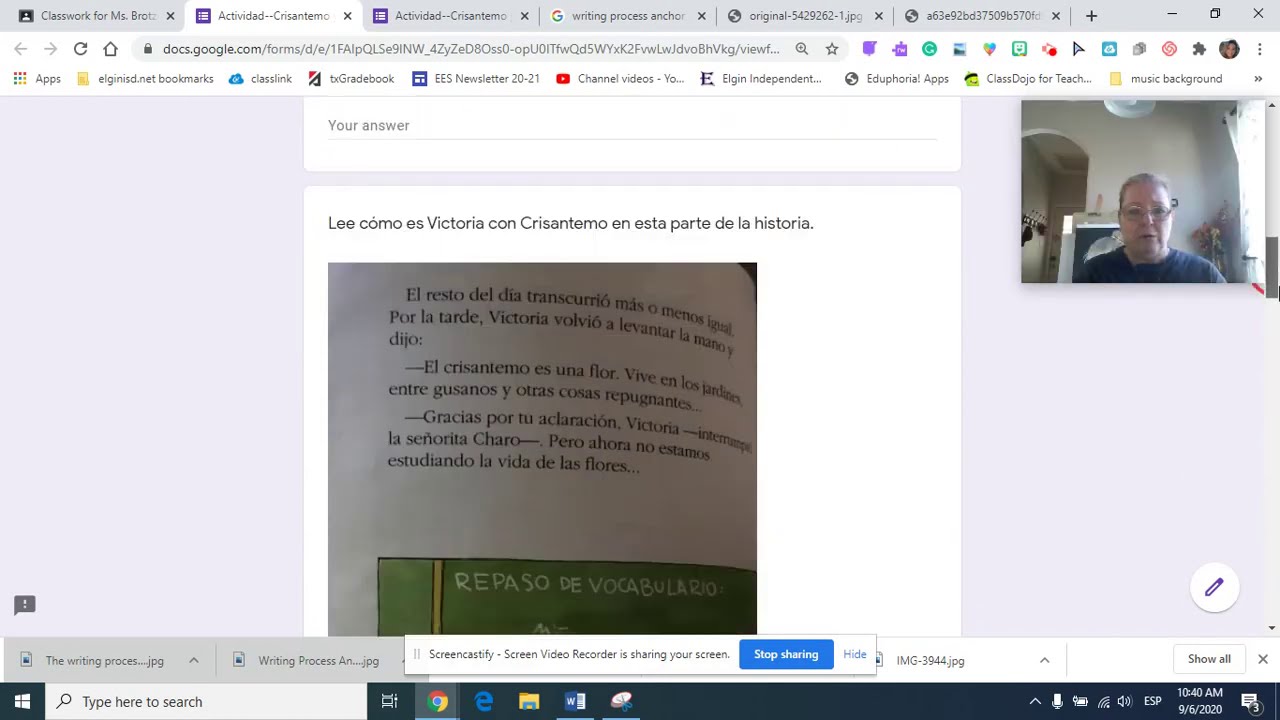 explanation for Crisantemo Activity: Sep 6, 2020 10:42 AM - YouTube