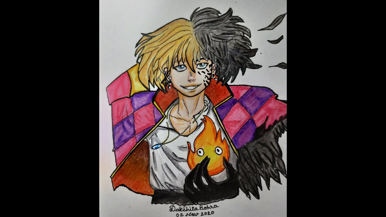 How to draw Howl from Howl's moving castle! - YouTube