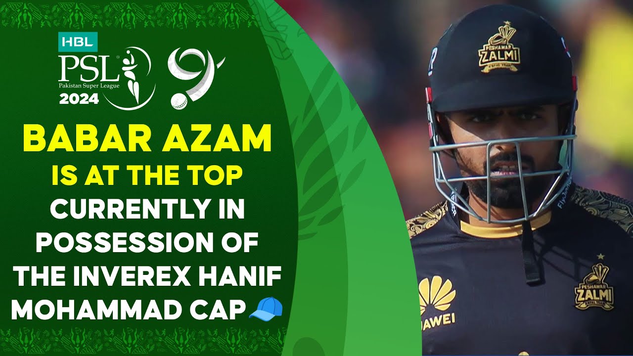 Babar Azam is at the top, currently in possession of the Inverex Hanif ...