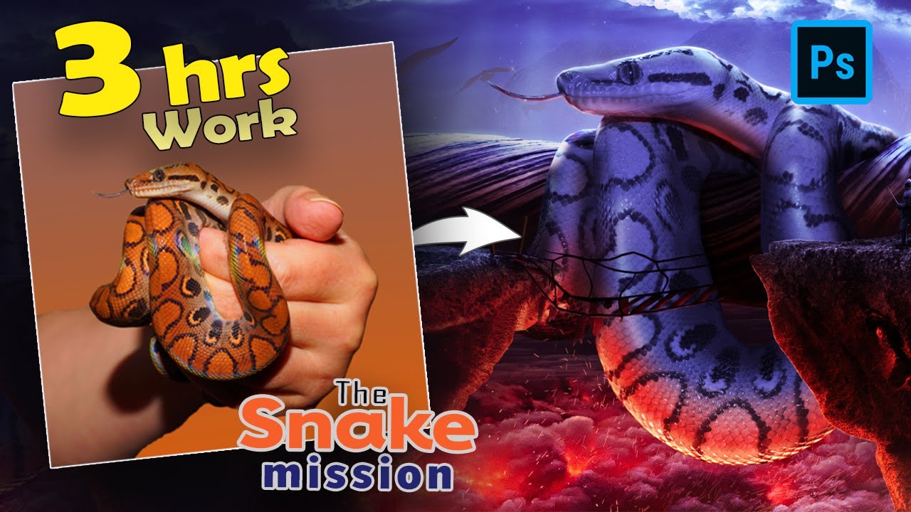The Snake Mission | Photoshop manipulation - Speed art - YouTube
