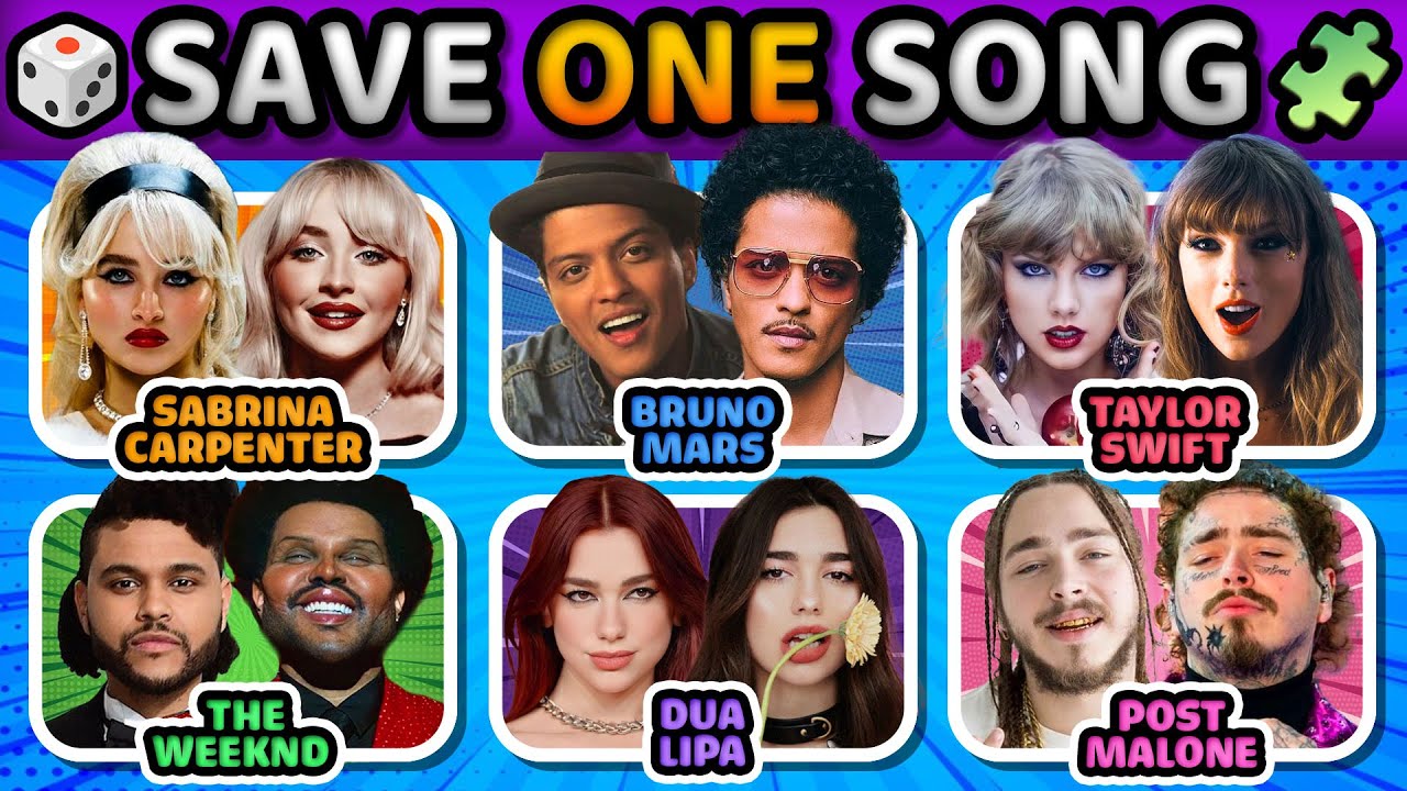 SAVE ONE SONG PER SINGER🎤🎵 6 Songs per Round, Most Popular Singers ...