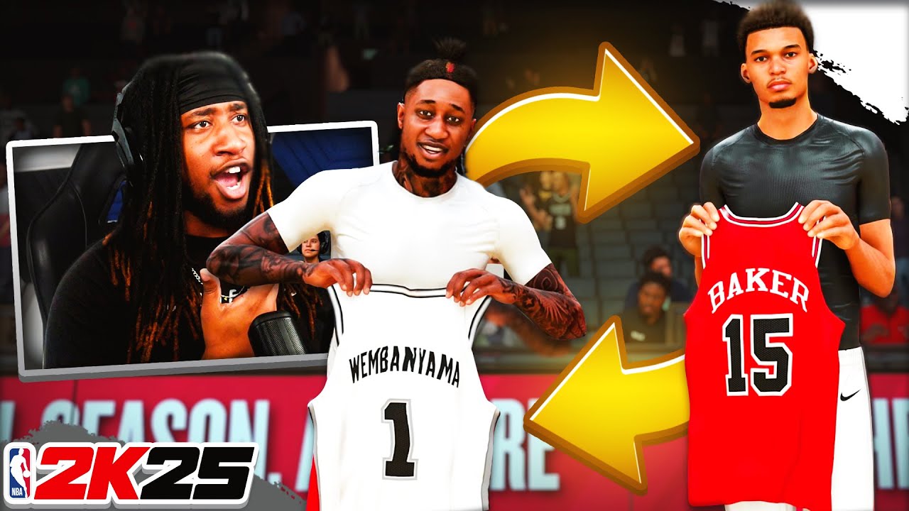 NBA 2K25 MyCAREER #23 - JERSEY SWAP WITH WEMBY! - YouTube