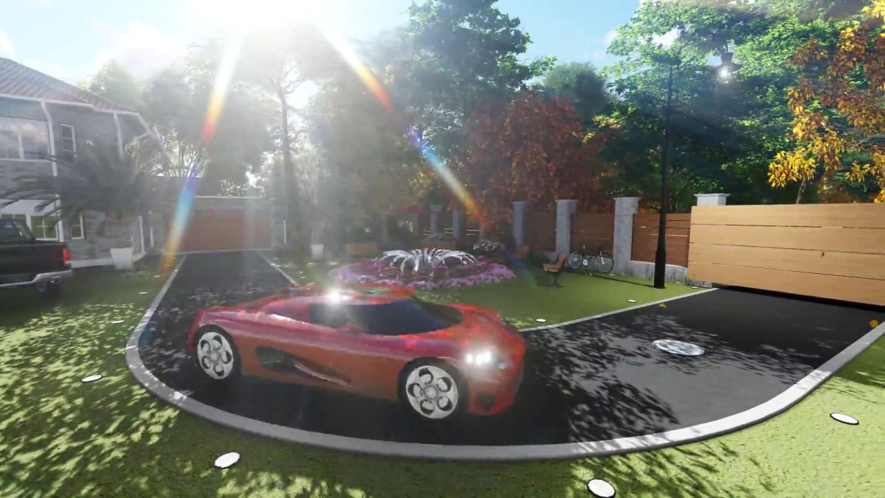 3D Animation Sample - Automatic electric gate - YouTube