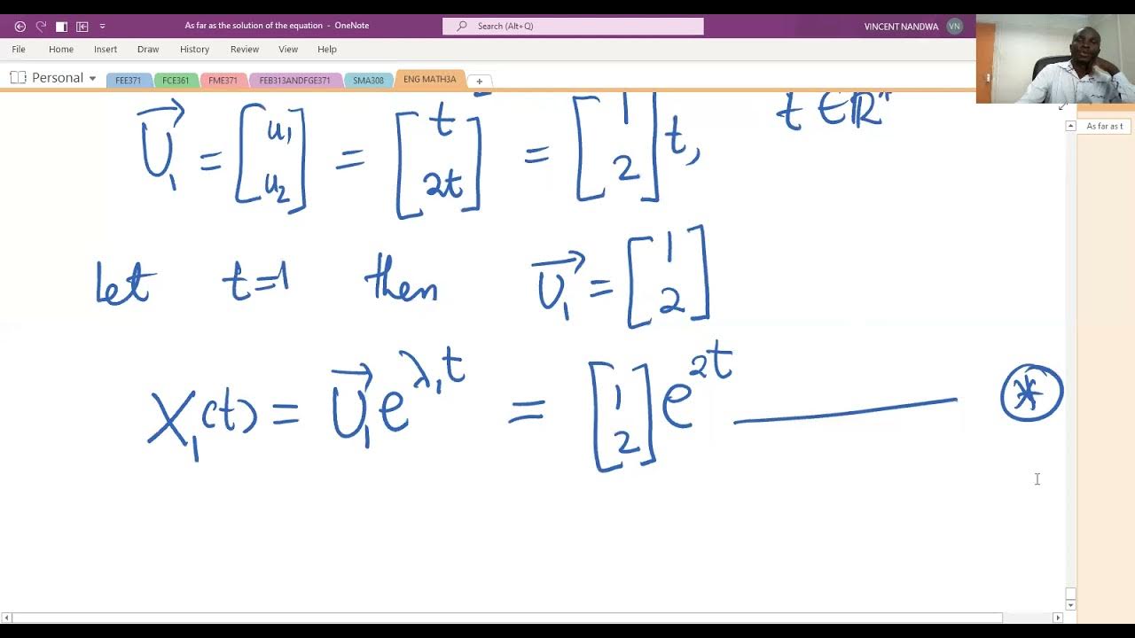 Solving Differential Equations by Matrix Method Part 4 of 10 - YouTube