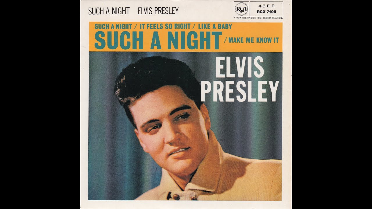 "SUCH A NIGHT EP" "STEREO" ELVIS PRESLEY RCA EP RCX 7195 P. 1960 ...