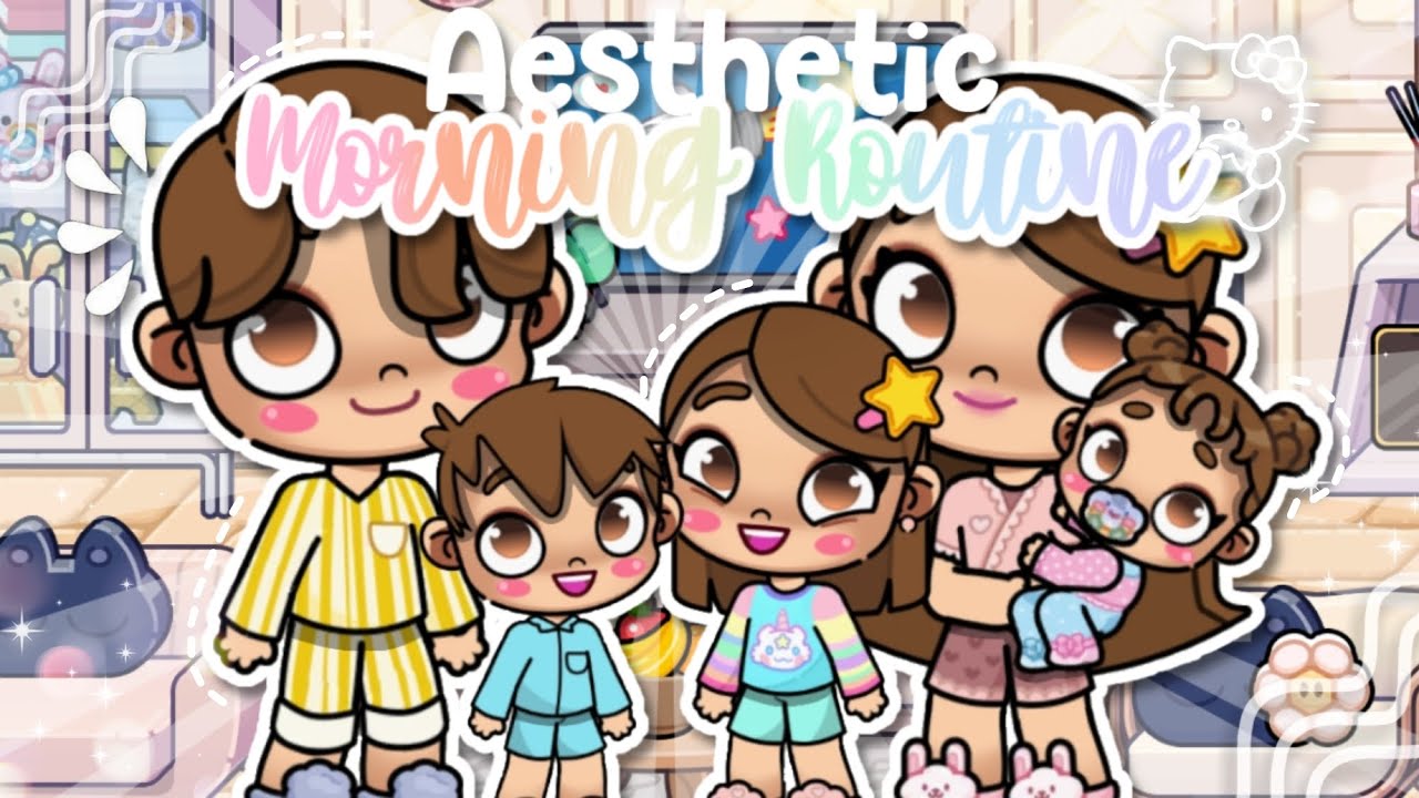 *AESTHETIC* Family Morning Routine🌷 |*with voice🔊*|Avatar World ...