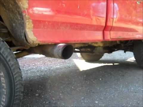 '95 7.3 Powerstroke Straight Pipe w/Edge Evolution - YouTube