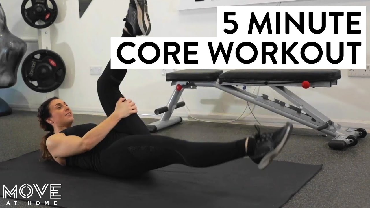 5 Minute Home Core Workout Without Equipment | Move At Home - YouTube