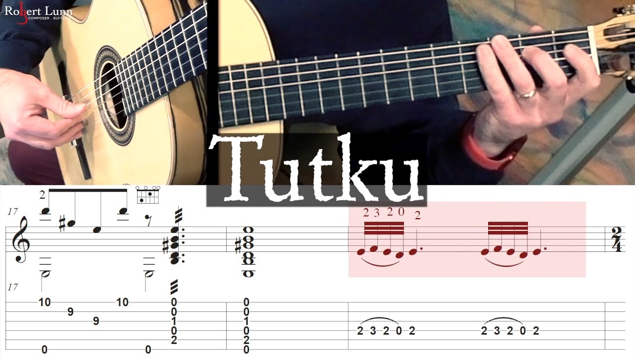Tutku - Full Tutorial with TAB - Classical Guitar - Robert Lunn - YouTube