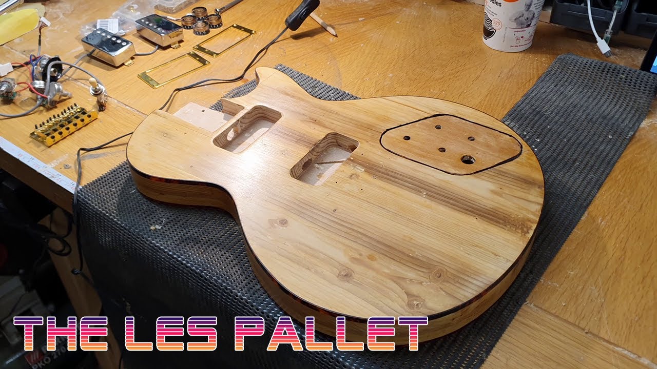 Les Pallet - pallet wood guitar build - YouTube
