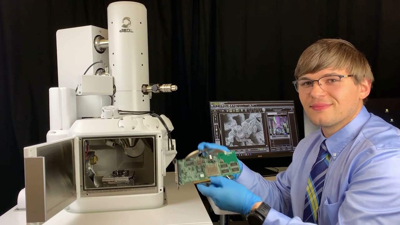 JEOL Large Chamber SEM - Rotate and Tilt Large Samples - YouTube