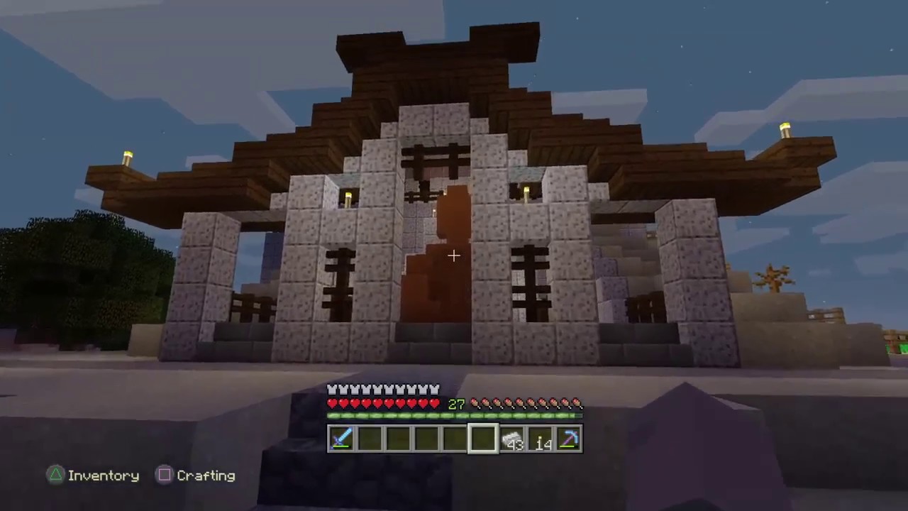 Minecraft PS4 Buddhist Monastery build - YouTube