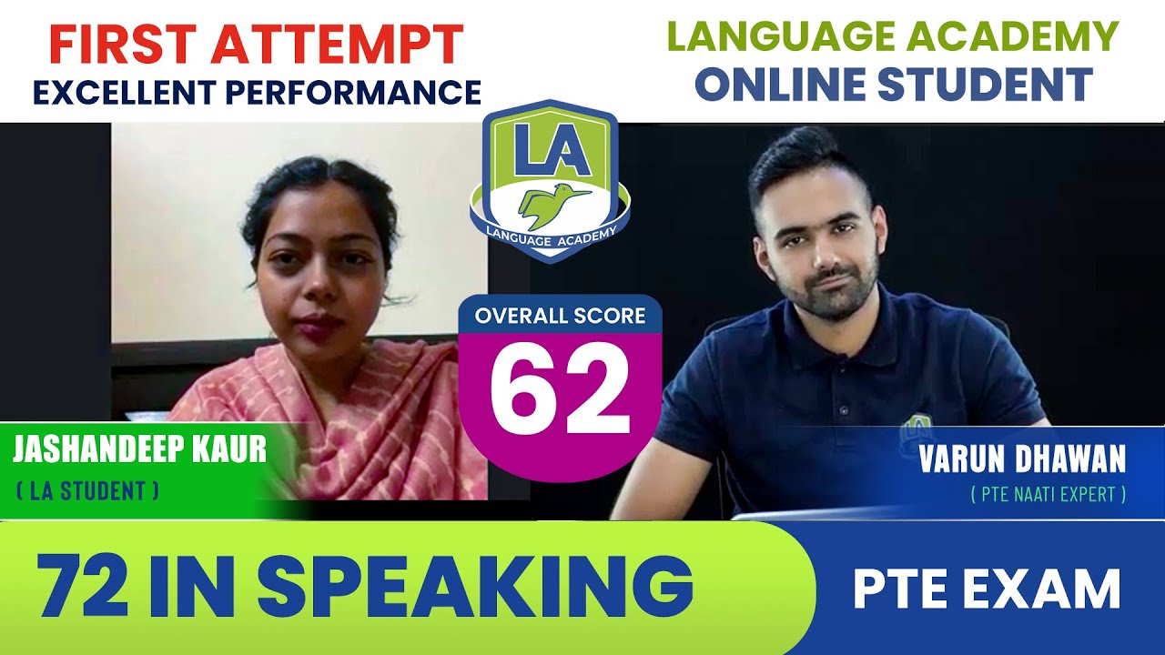 Jashan cleared PTE in First Attempt | Know her Strategies | LA Language Academy PTE Online ...