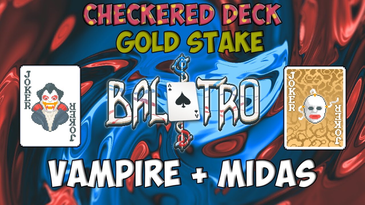 Balatro Checkered Deck Gold Stake FULL RUN Gameplay - YouTube