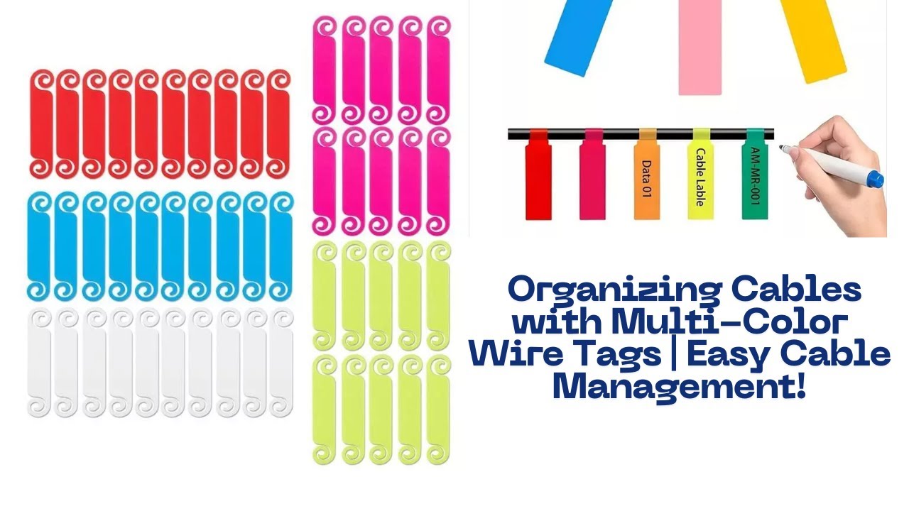 Organizing Cables with Multi Color Wire Tags Easy Cable Management ...
