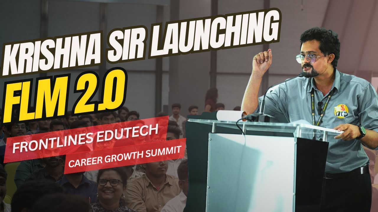 Krishna Revealed FLM 2.O at FLM EduTech Career Growth Summit 2023 @ T ...