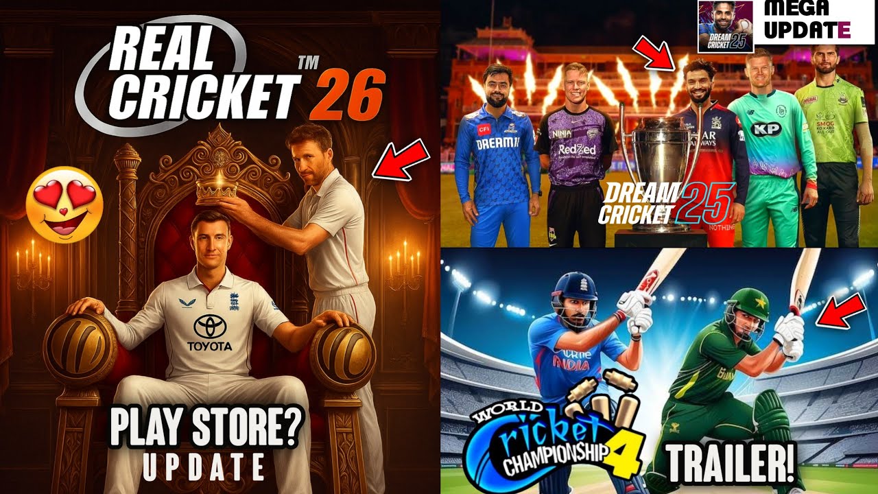Real Cricket 26 Finally 🔥 WCC4 Trailer ️ Dream Cricket 25 Update 😍 ...