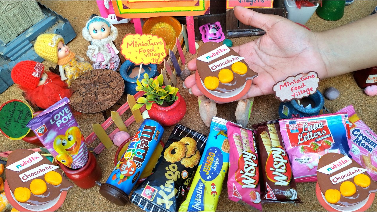 Miniature Rainbow Nutella Chocolate Cake | Tiny Cake | Miniature Food ...