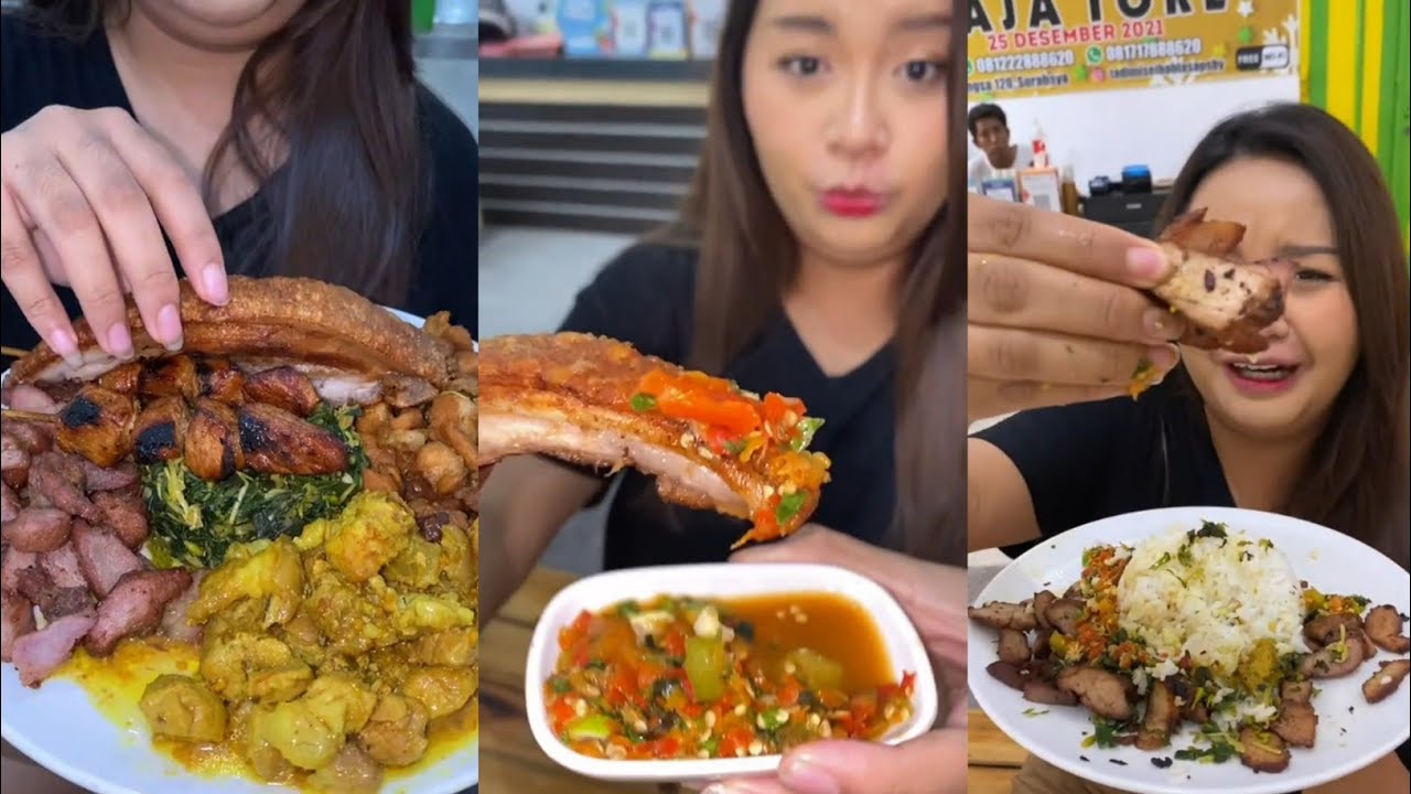 Mukbang Aneka masakan dari Daging🥩 Babi🐖 Kuliner 1 Menit - YouTube
