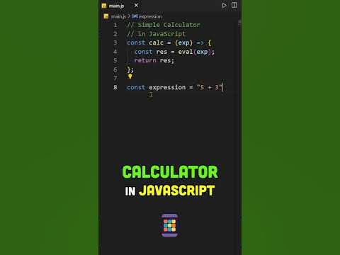 Simple Calculator in JavaScript! #javascript #programming #shorts - YouTube