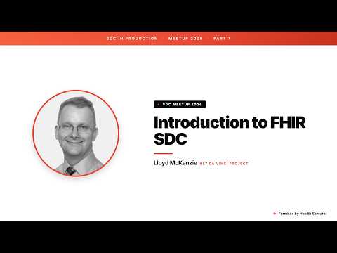 Introduction to FHIR SDC