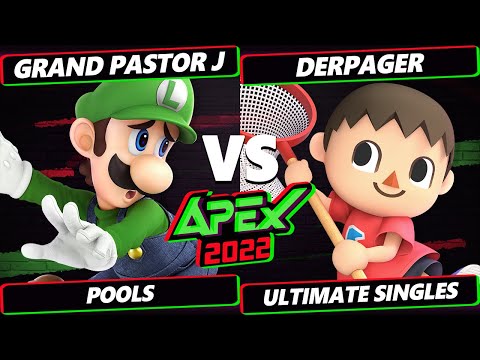 Apex 2022 - Grand Pastor J (Luigi) Vs. Derpager (Villager) SSBU Ultimate Tournament
