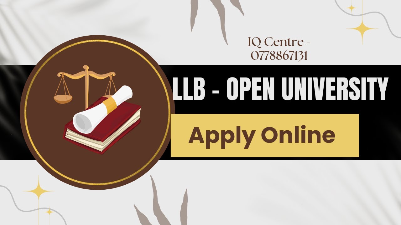 LLB Selection Test Online Application | Open University 2024/2025 - YouTube