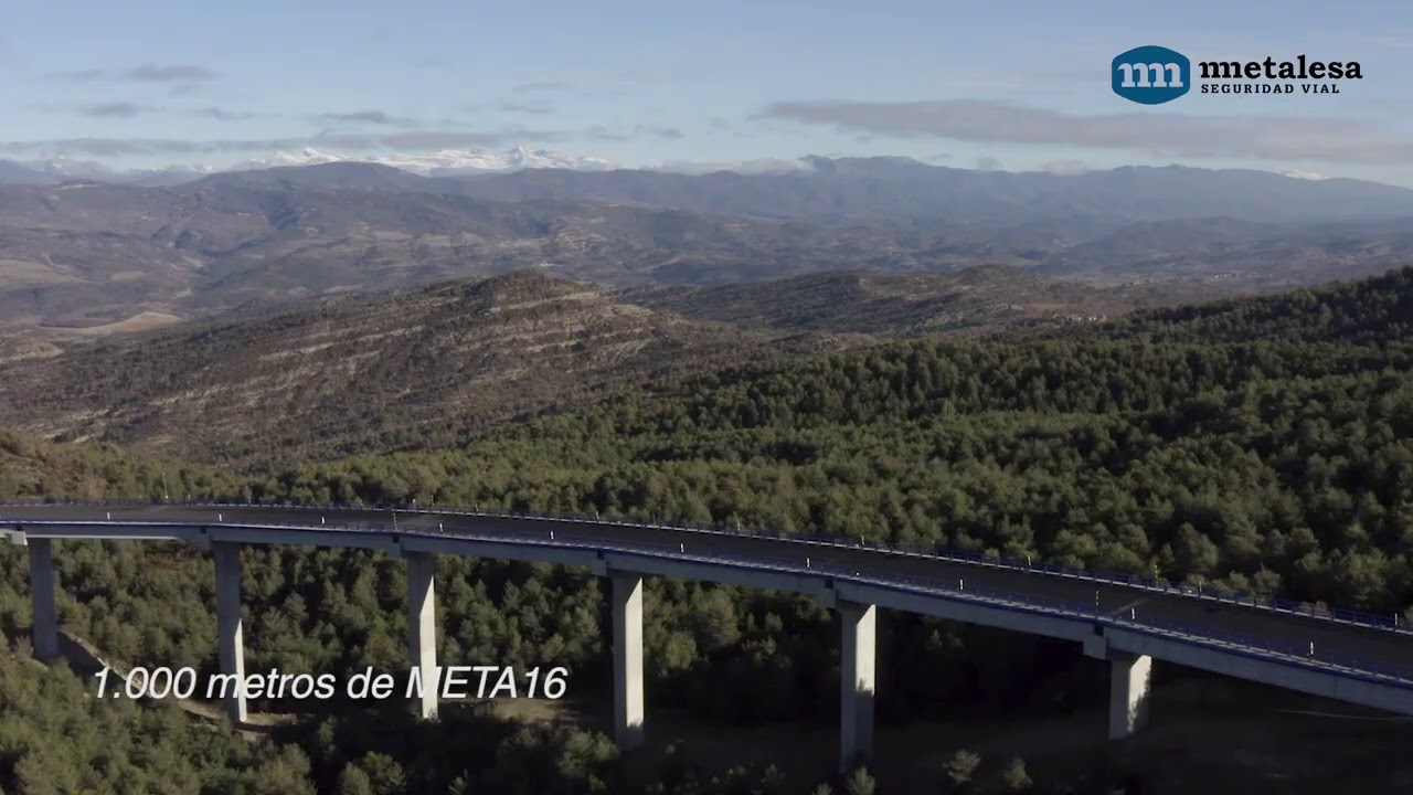 A-23 Highway in Huesca (Spain) | Steel Bridge Parapet META16 (H3) - YouTube