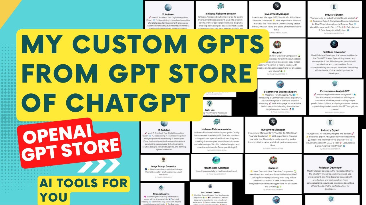 My Custom GPT Tools from GPT store - ChatGPT OpenAI #ChatGPT #gptstore ...