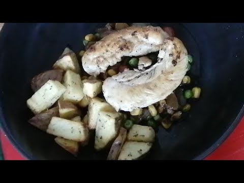 Midweek Chicken with lea&perrins veg with sage and thyme cubed potatoes ...