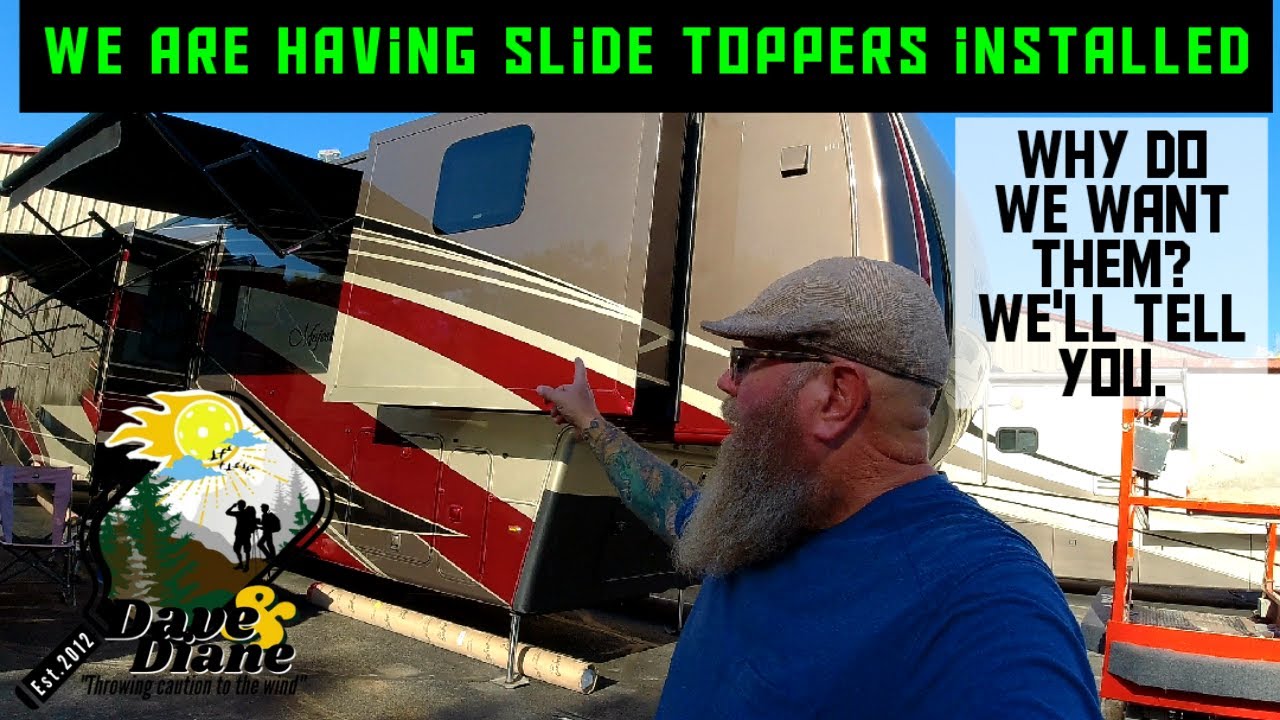 Having slide toppers installed on our New Horizons 5th wheel - YouTube