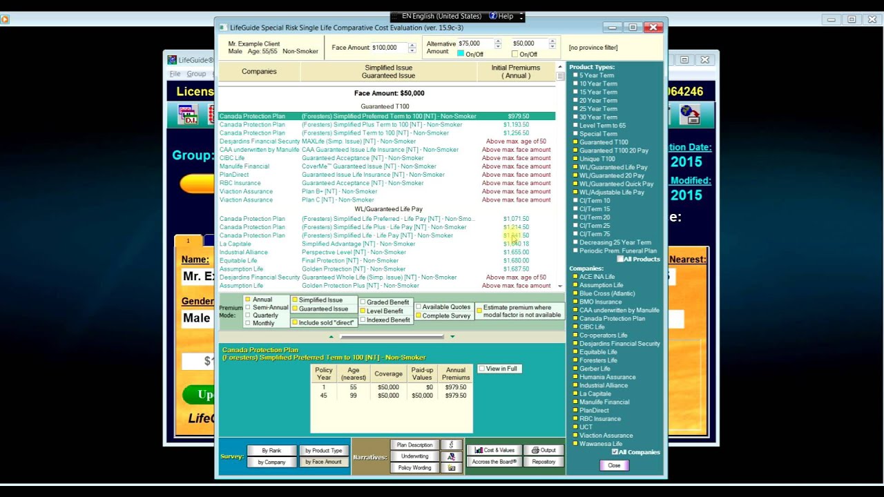 LifeGuide Special Risk Products Module - YouTube