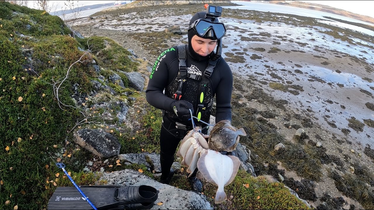 Осенняя ЖИРНАЯ камбала / Охота удалась / Autumn FAT flounder / The hunt ...
