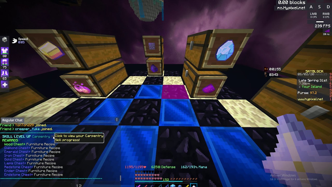 Basically me getting carpentry XX in Hypixel Skyblock - YouTube