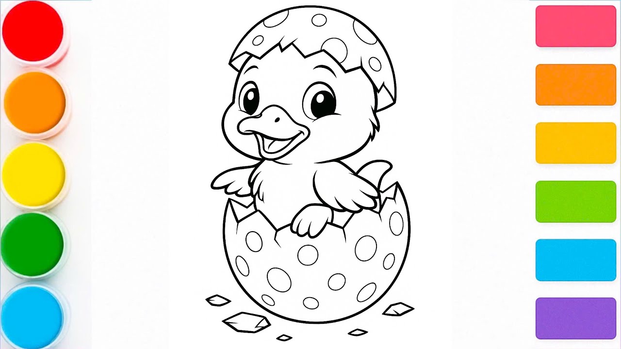 How to draw a baby duck | step by step - YouTube