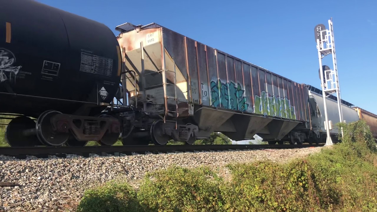 3 big CSX freight trains with yee haw dude and CSX 1 (spirit of West ...